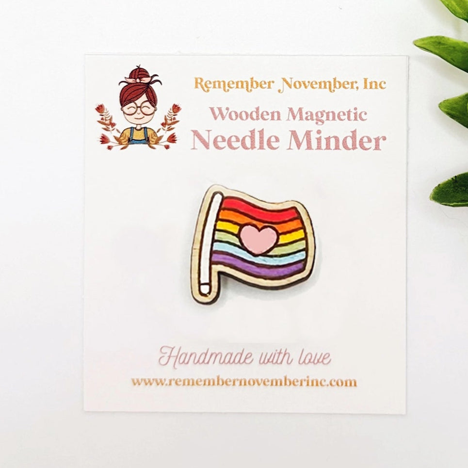 Pride Flag Needle Minder | Remember November – Black Squirrel Yarns